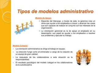 Presentacion de modelos de administración | PPTX