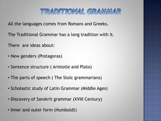 gramática tradicional | PPT