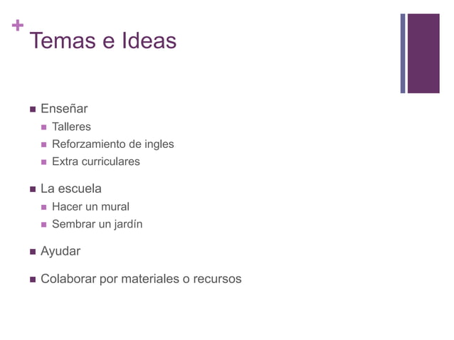 Presentación de proyectos y visitas | PPT