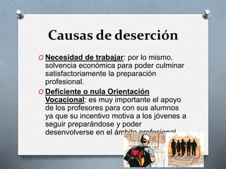 Deserción en estudiantes universitarios | PPTX