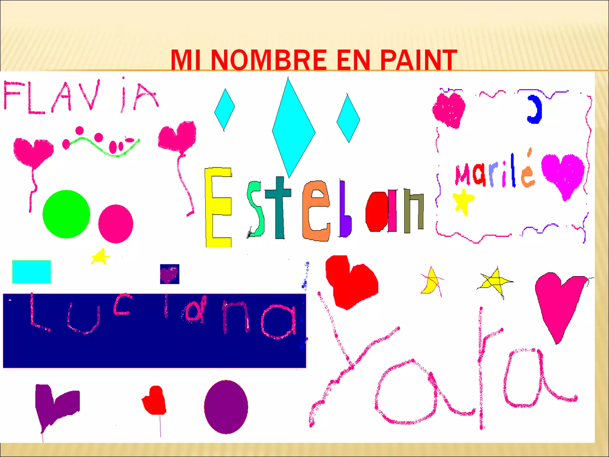 Trabajo en Paint de Niños de Primero de Primaria | PPT | Painting ...