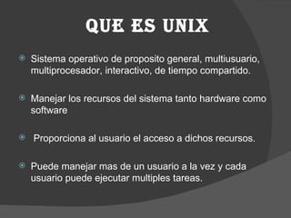 Presentacion De Unix | PPT
