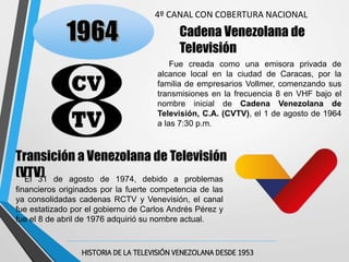 Historia de la televisión venezolana desde 1953 | PPTX