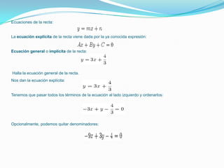 Ecuaciones de la Recta | PPTX