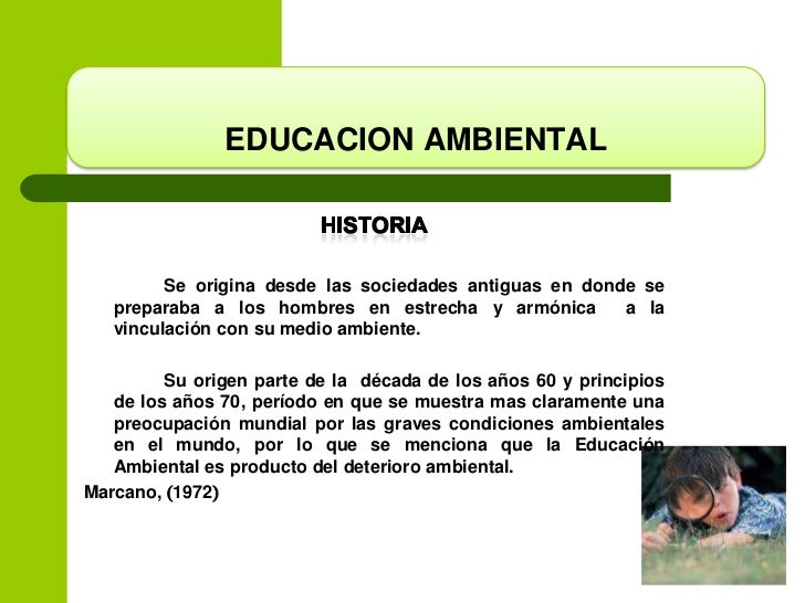 Educacin Ambiental Conexion Ambiental Educación Ambiental Para El