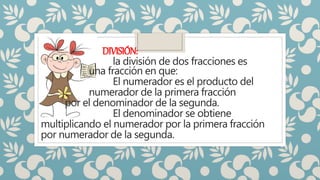 Presentacion en power point operaciones con numeros fraccionarios | PPTX