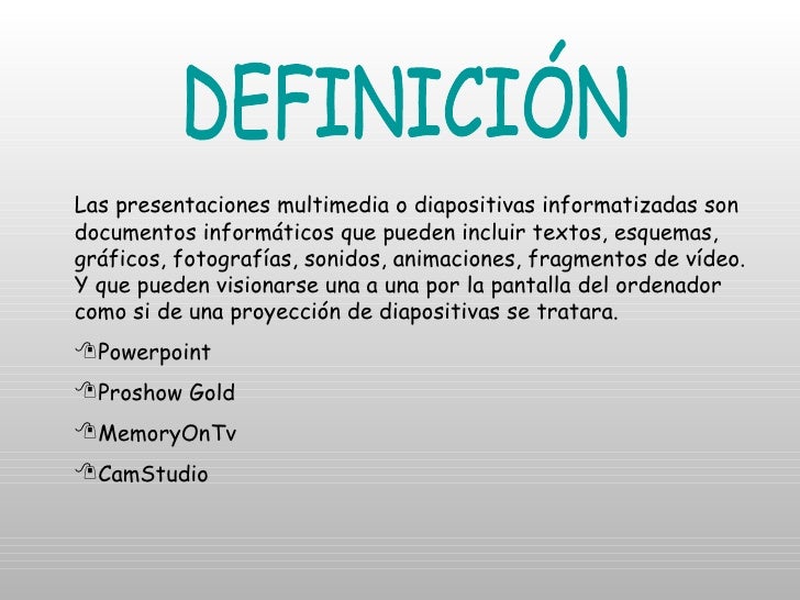 Diapositivas Definicion
