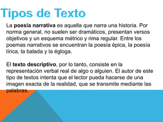 Poesía (presentación español) | PPTX