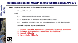MAWP en sistemas de tuberias segun API 570 | PDF
