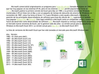 Presentacion De Excel | PPTX