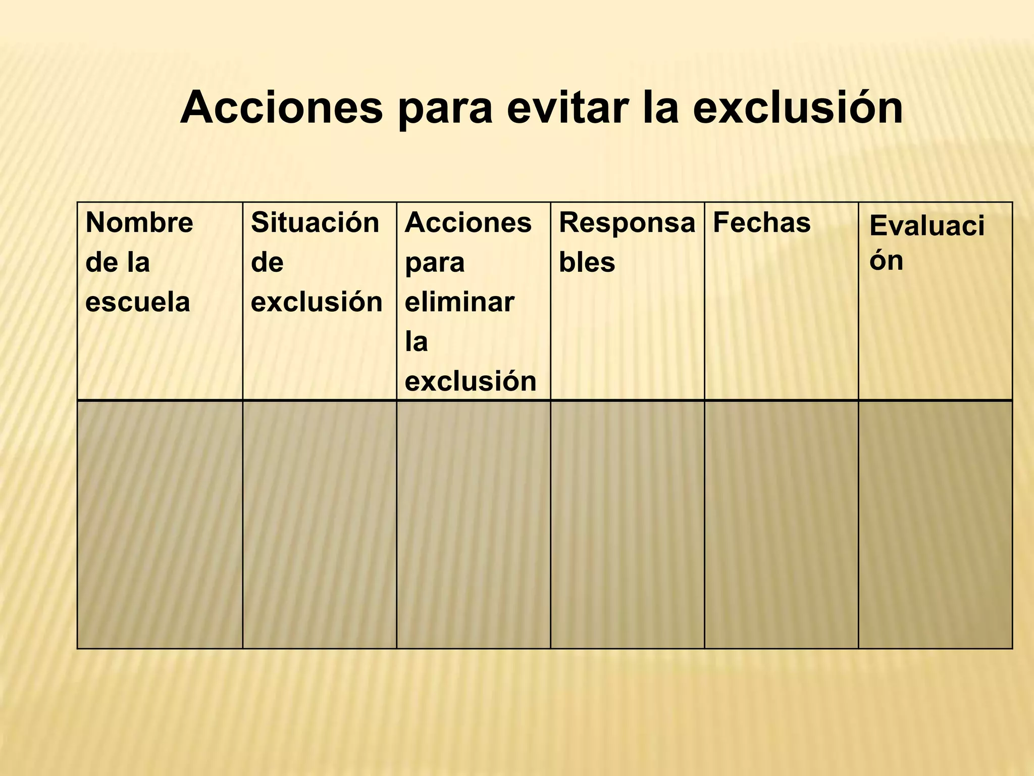 Exclusion escolar | PPT