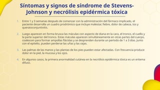 Síndrome de Stevens - Johnson y Necrólisis epidérmica tóxica. | PPTX
