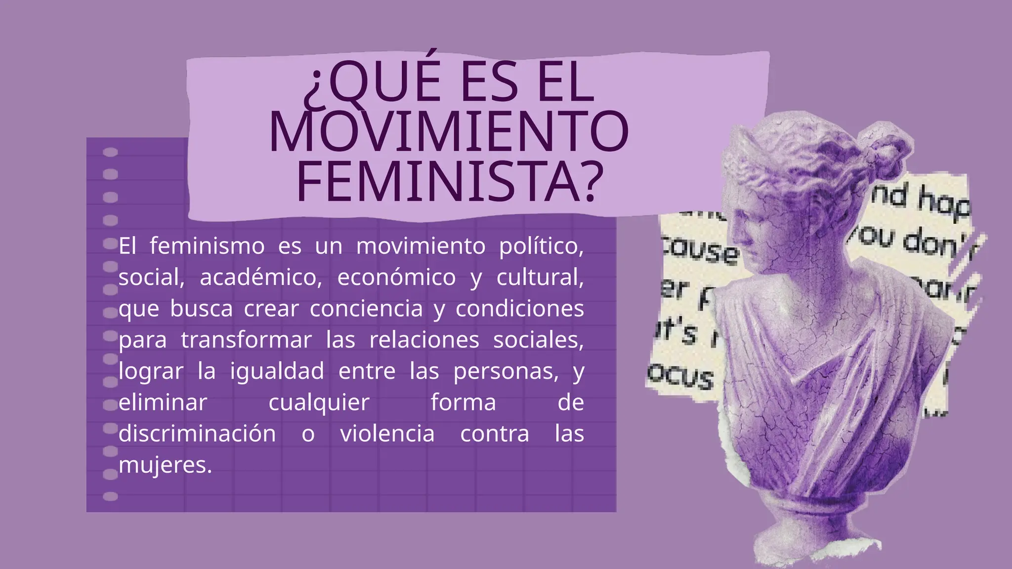 Presentación feminismo día de la mujer collage morado.pptx.pptx