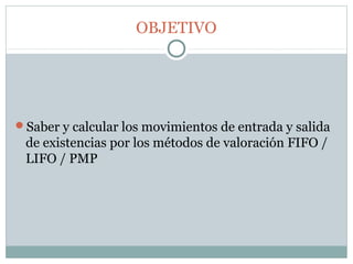 Presentacion fifo lifo pmp | PPT