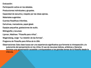 presentacion filosofia para niños de educacion primaria | PPTX