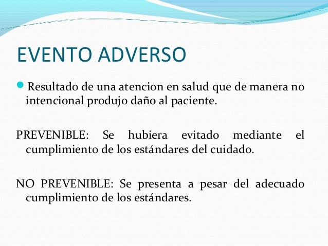 Presentacion gestion evento adverso