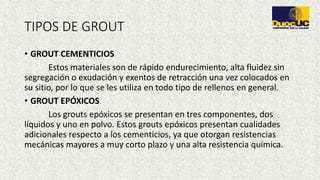 Presentacion grouting | PPTX