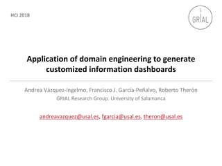 Application of domain engineering to generate customized information ...