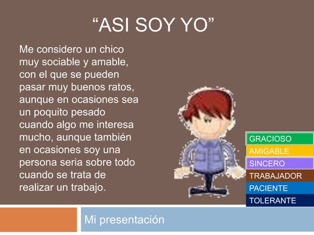 Me presento | PPTX