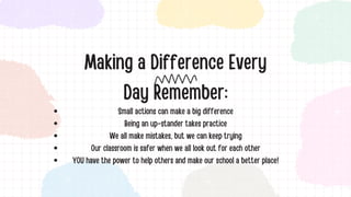 Upstanders Vs being a bystander SEL lesson! | PDF