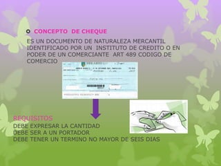 el cheque | PPTX