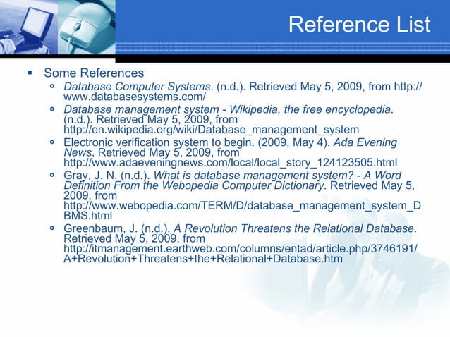 Database Systems Introduction (INTD-3535) | PPT Database Systems Introduction (INTD-3535) | PPT