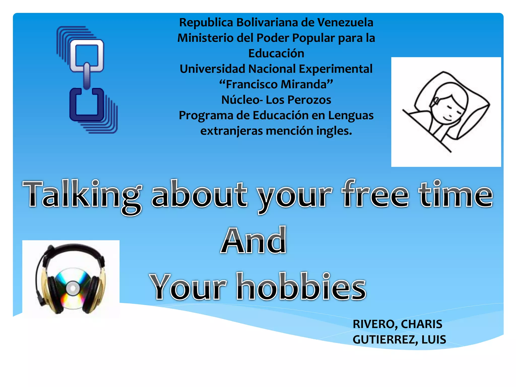 Presentacion interactiva sobre los pasatiempos favoritos | PPTX