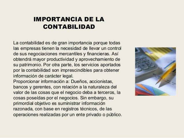 Importancia De La Contabilidad
