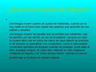 Presentacion lengua | PPT
