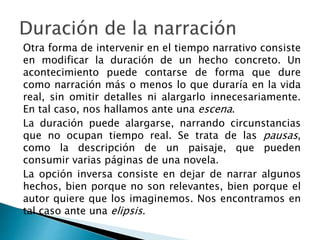 Estructura y elementos narrativos | PPTX