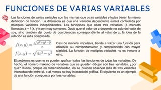 funciones de varias variables | PPTX