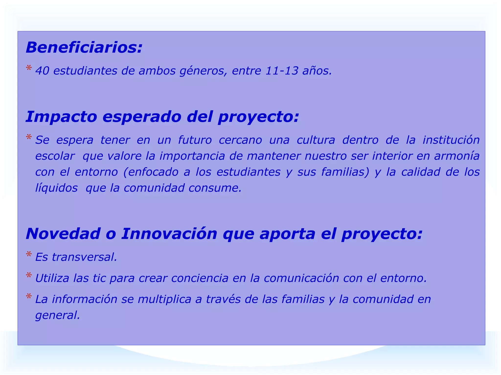 Presentacion los secretos del agua en el entorno escolar | PPT