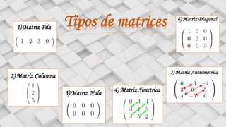 Matrices, tipos y propiedades. | PDF