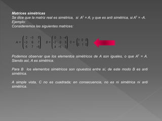 Presentacion matrices y determinantes | PPTX