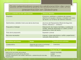 Presentación electrónica de géneros literarios | ZIP