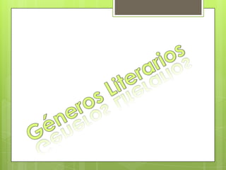 Presentación electrónica de géneros literarios | ZIP | Education