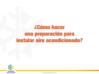 Medidas para instalar tu minisplit. | PPT
