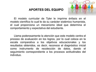modelo de evaluacion de tyler. sintesis de grupo(1) | PPTX