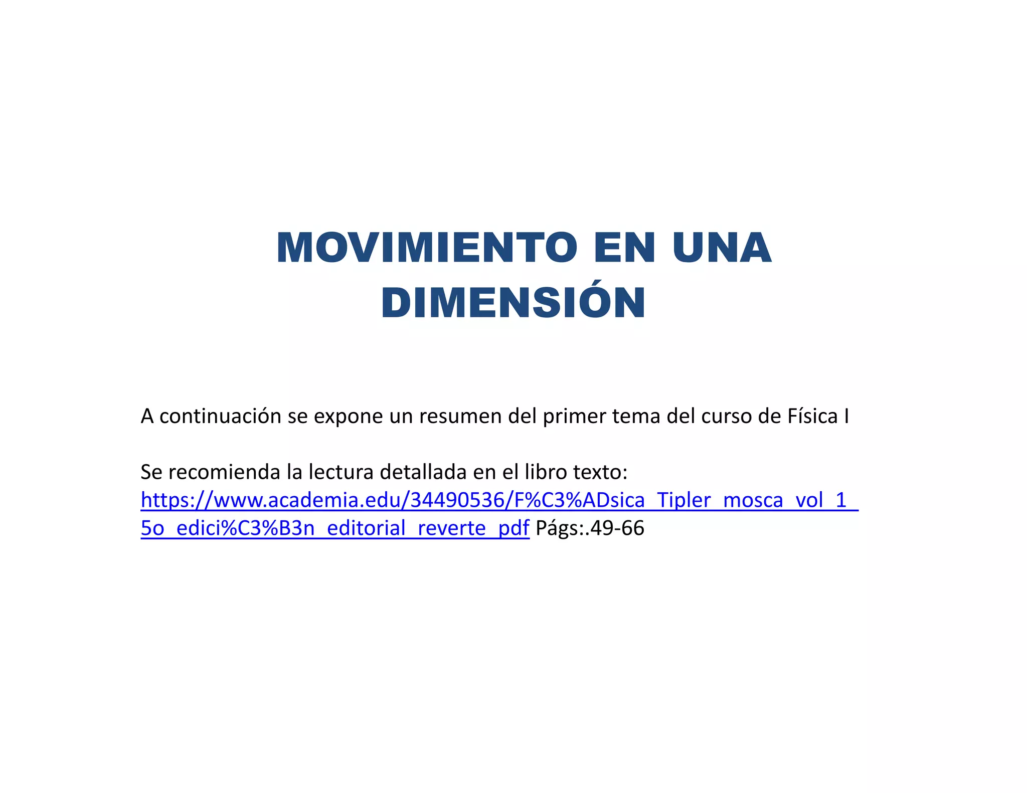 Presentacion n.1 movimiento en dos dimensiones | PPT | Descarga Gratuita