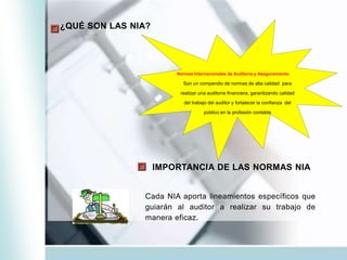 NORMAS INTERNACIONAL DE AUDITORÍA (NIA) | PPT