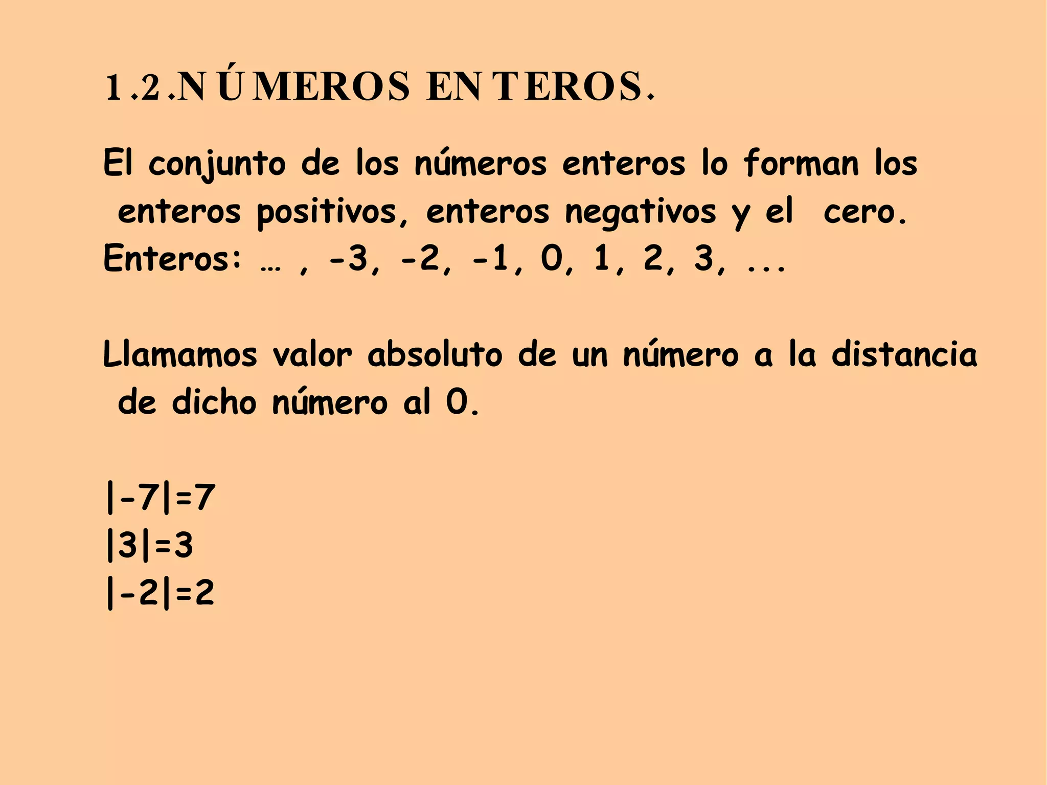 Presentacion numeros enteros | ODP