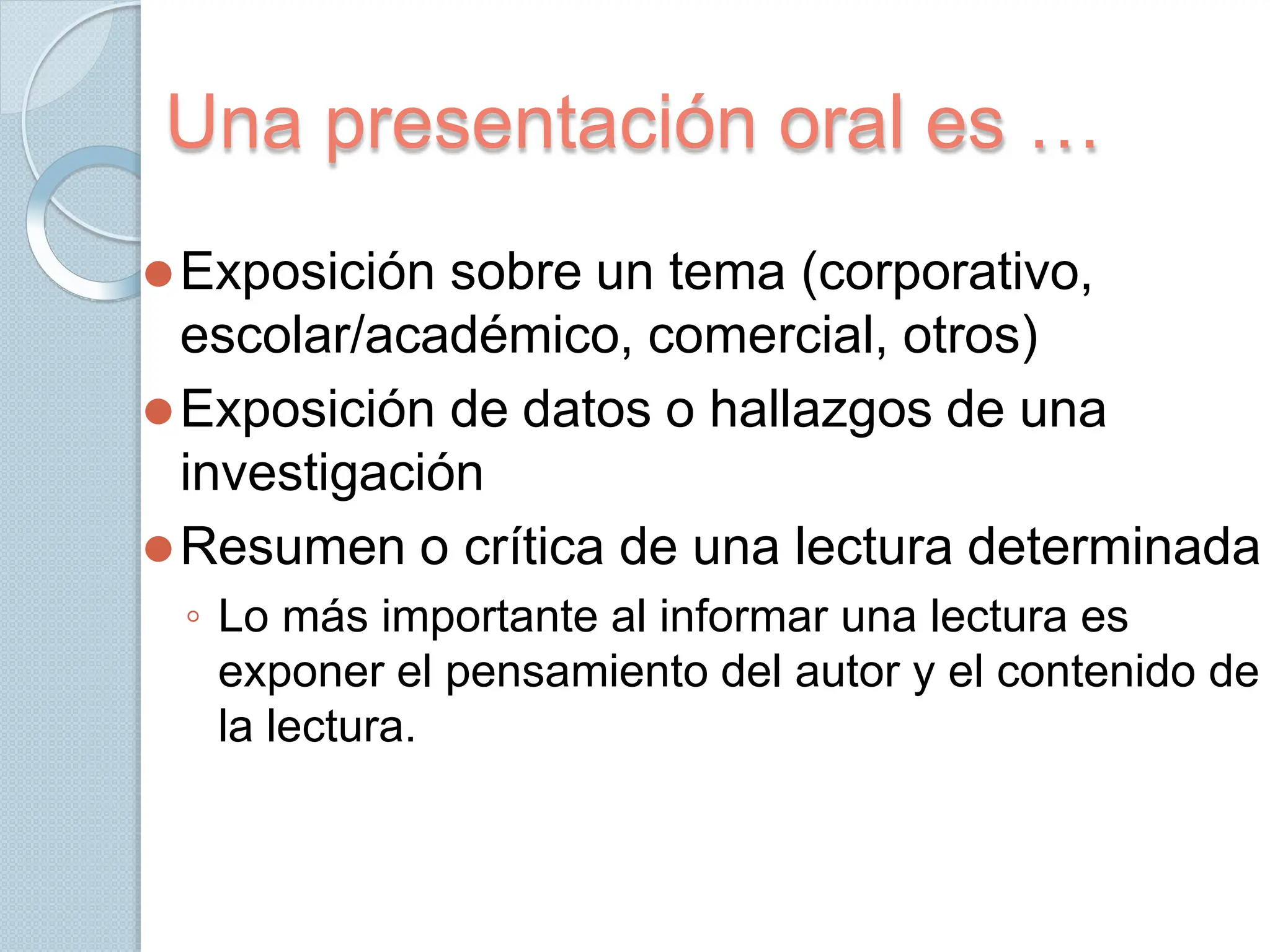 presentaciones orales exitosas parte I,2 | PPT