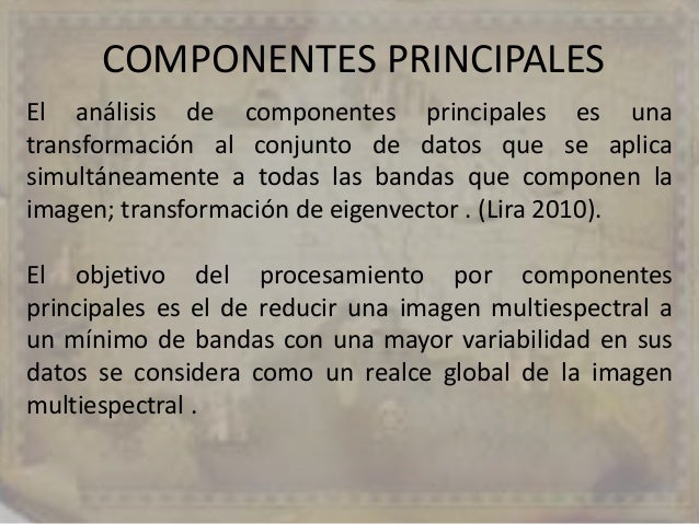 análisis de componentes principales