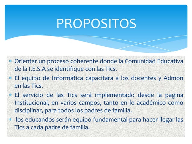Presentacion plan de gestion uso de las tics (1) | PPT