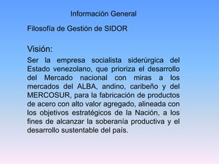 Presentacion planta siderurgica sidor definitivo | PPTX