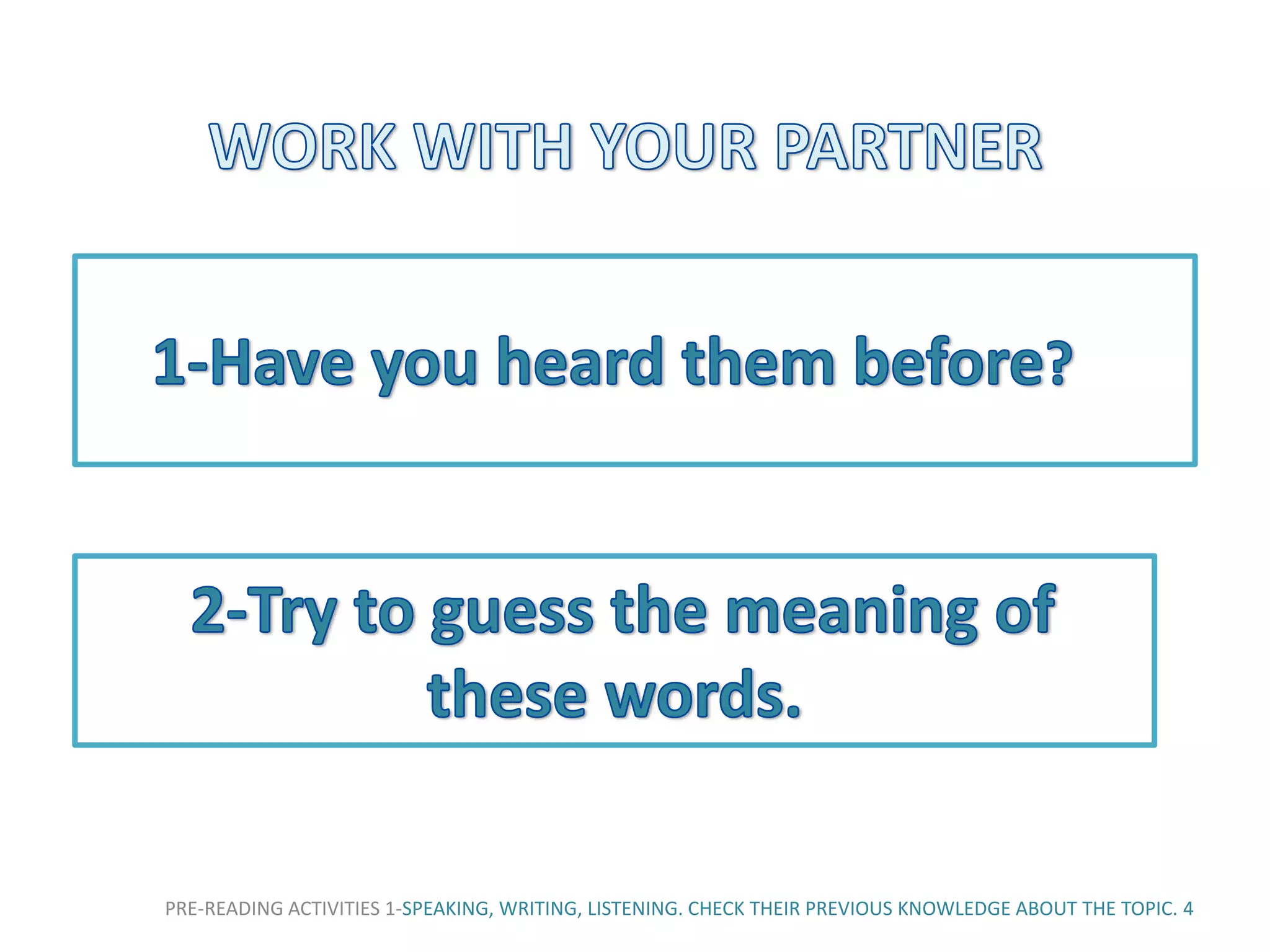 Pre, while and post-reading activities | PPTX