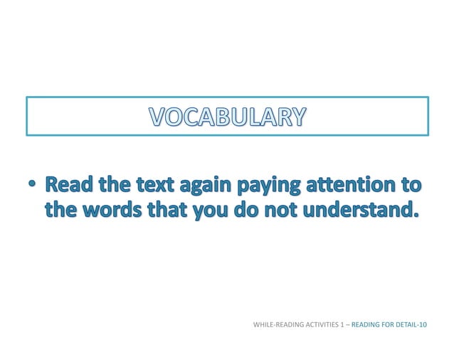 Pre, while and post-reading activities | PPTX