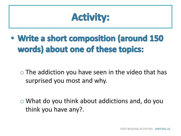 Pre, while and post-reading activities | PPTX