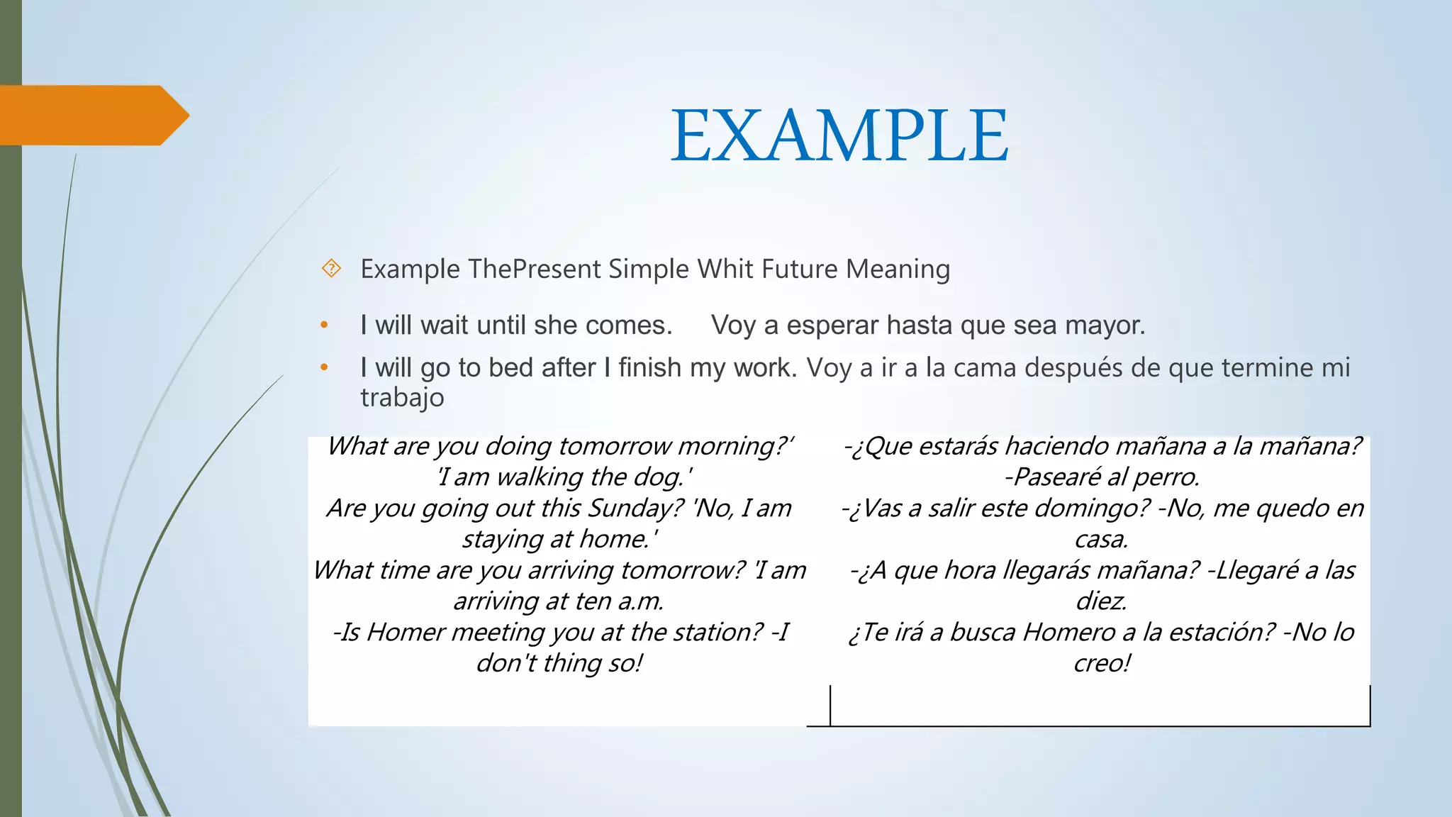Present Simple With Future Meaning | PPTX