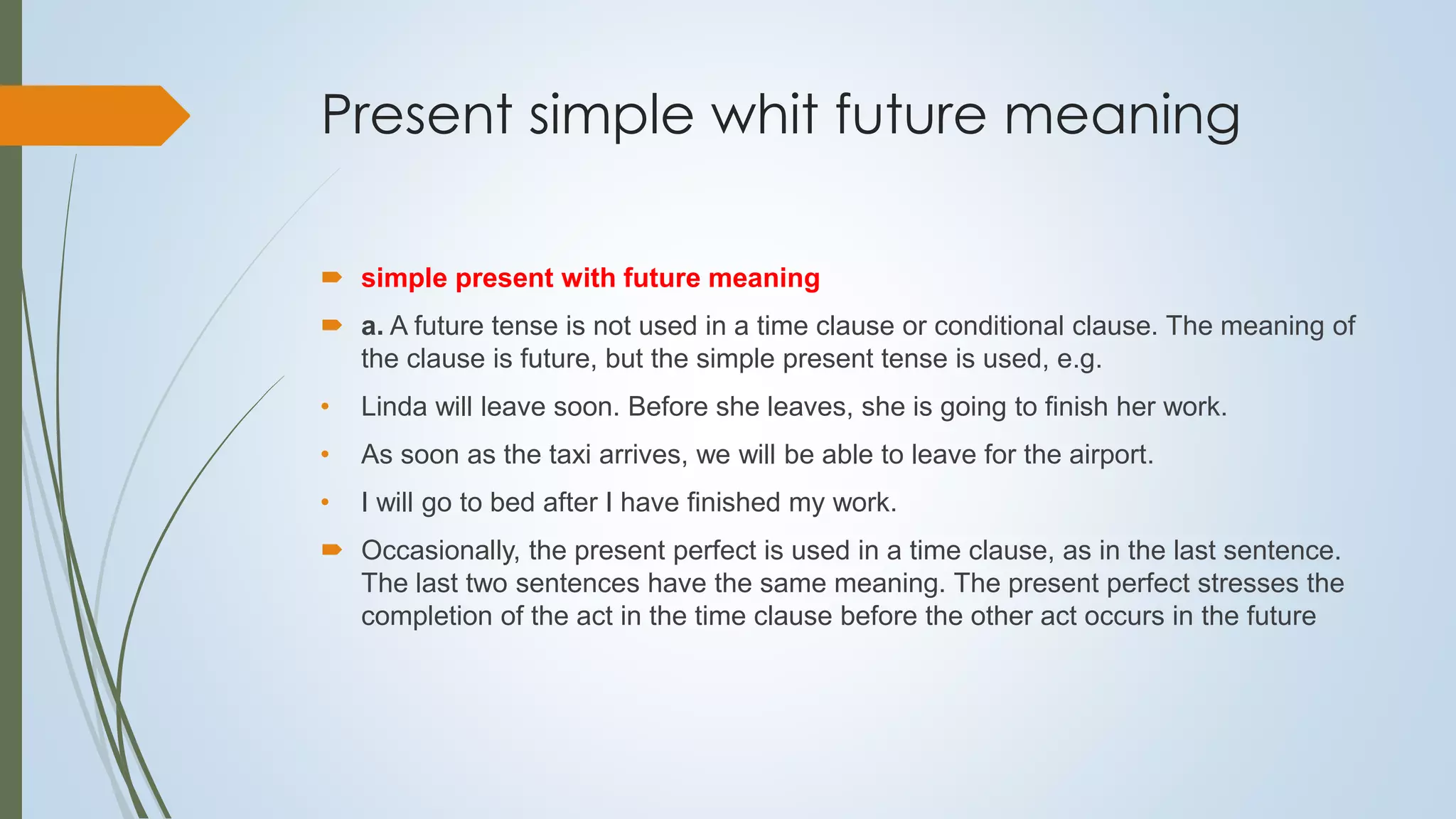 Present Simple With Future Meaning | PPTX